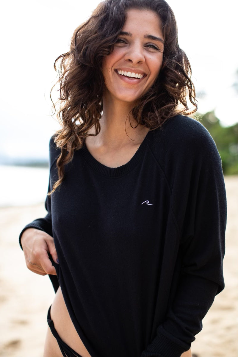 Aloha soft Simple wave Crew – LIVE ALOHA DESIGNS